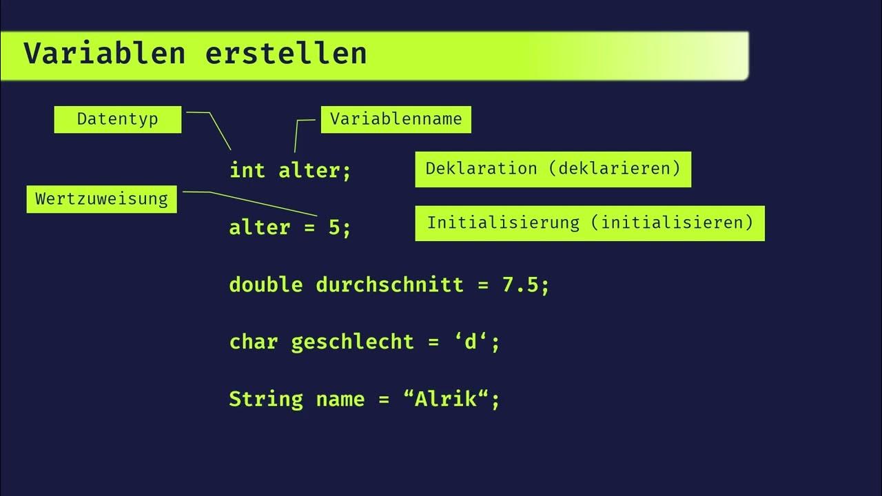 02 - Variablen und Datentypen - YouTube