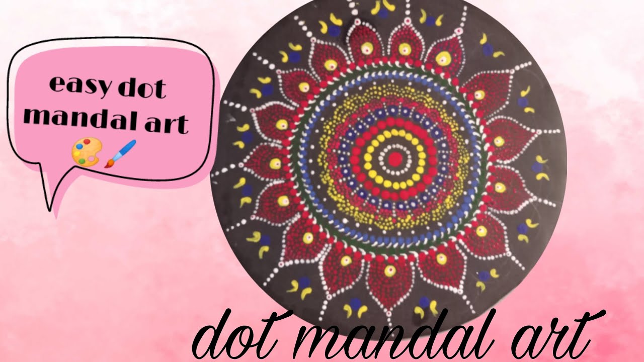 Easy dot mandal art 🎨 using acrylic paint|drawing #mandalaart #anu ...