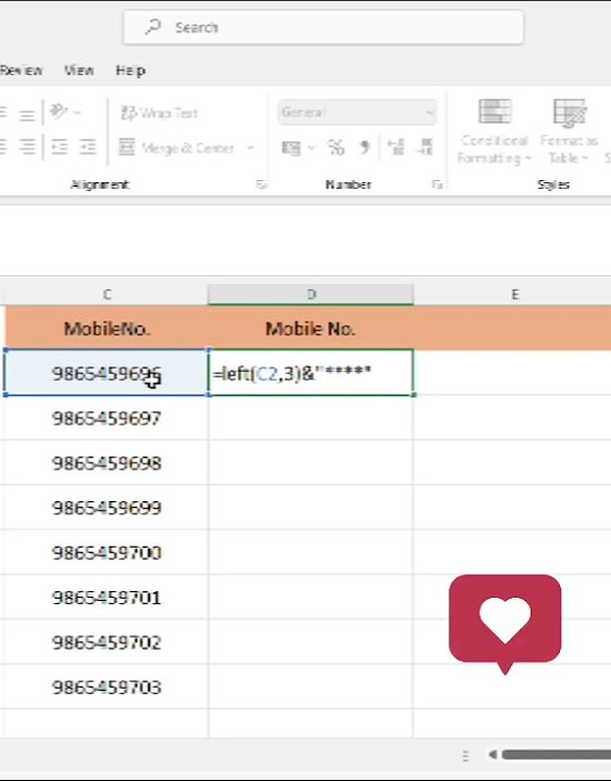 Hide Digits In Excel👆👆 Excel Excelformula Excelshorts Exceltips Excelsupport Excelsupport 5686