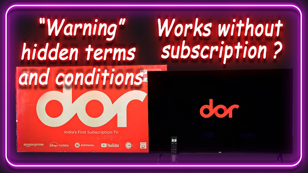 "DOR 43-Inch QLED TV: Hidden Terms You NEED to Know Before Buying ...