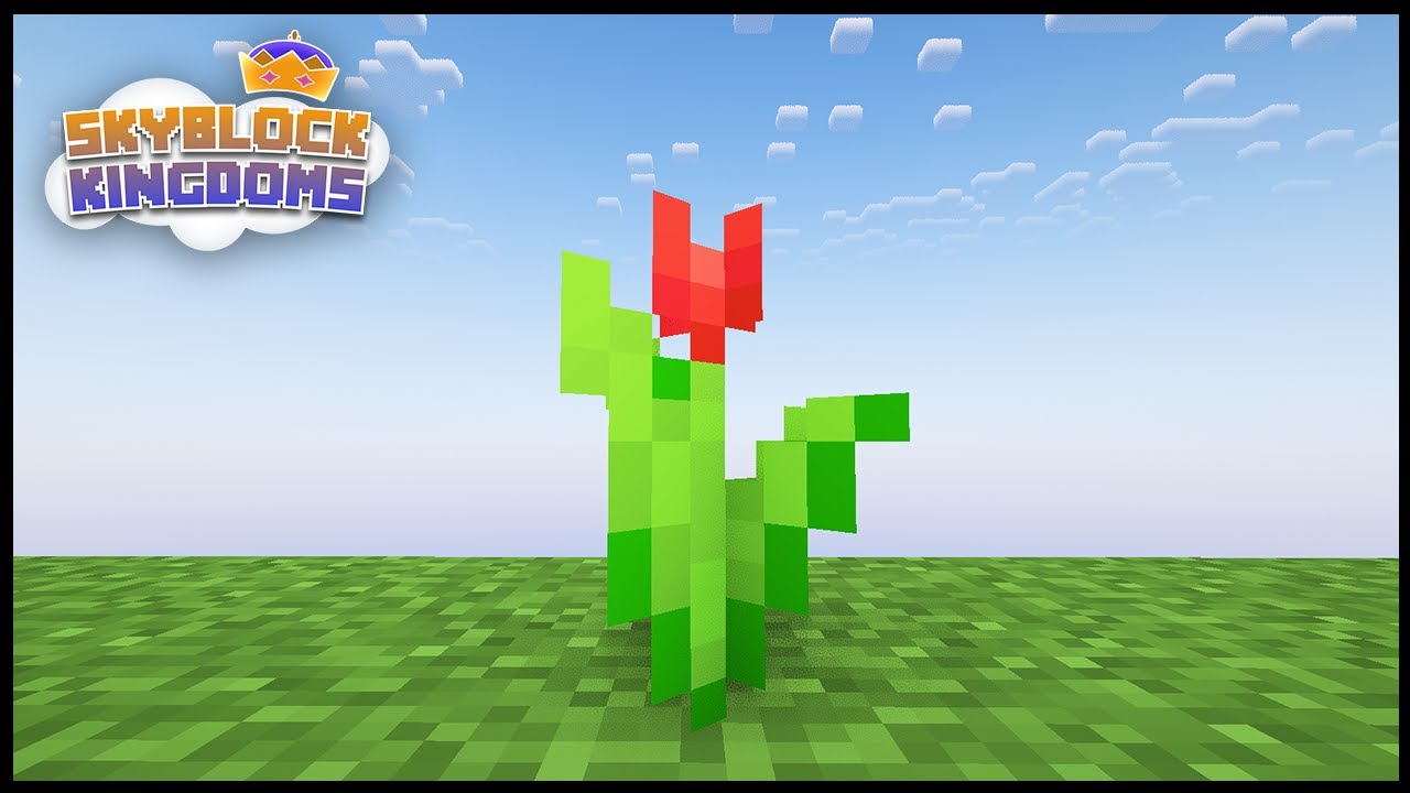 Relaxing and Picking Flowers on Skyblock Kingdoms - YouTube