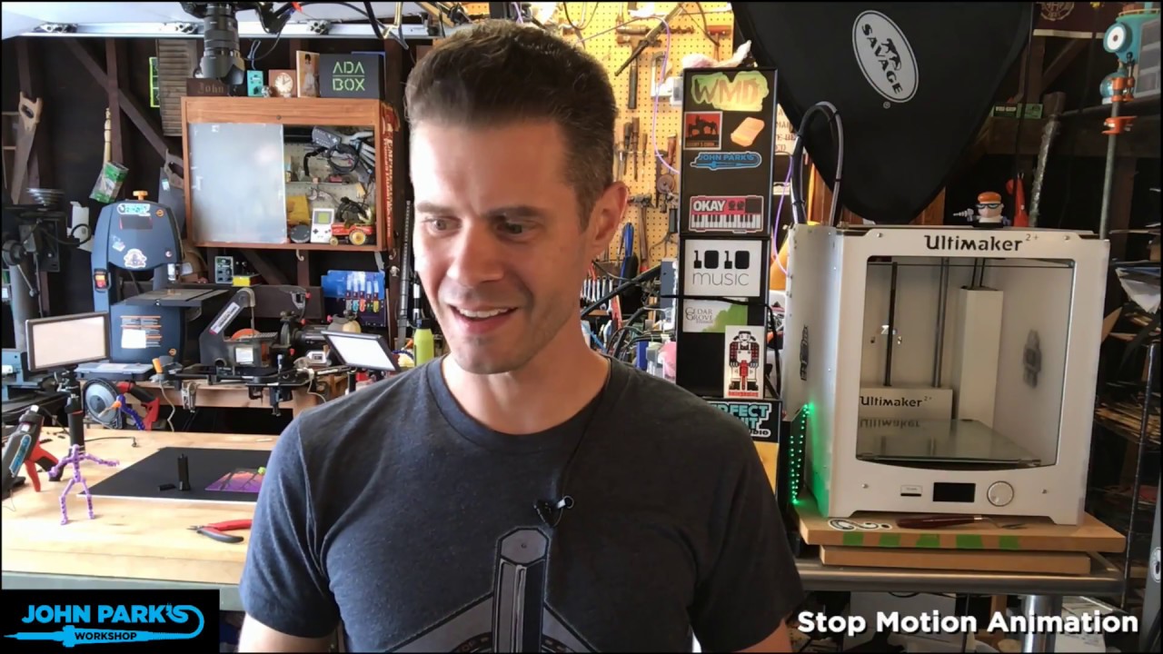 JOHN PARK'S WORKSHOP LIVE 10/4/18 Stop Motion Animation @adafruit @johnedgarpark #adafruit - YouTube