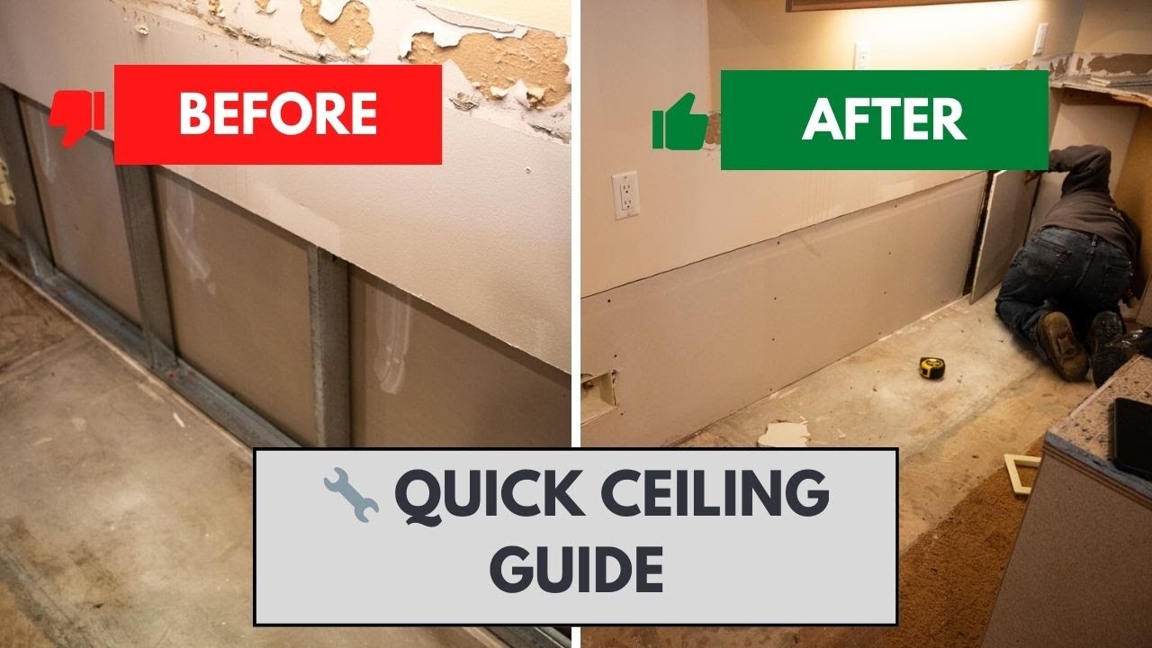 🔧 Ceiling Installation and Wall Filling | Quick and Easy Guide | Frank ...