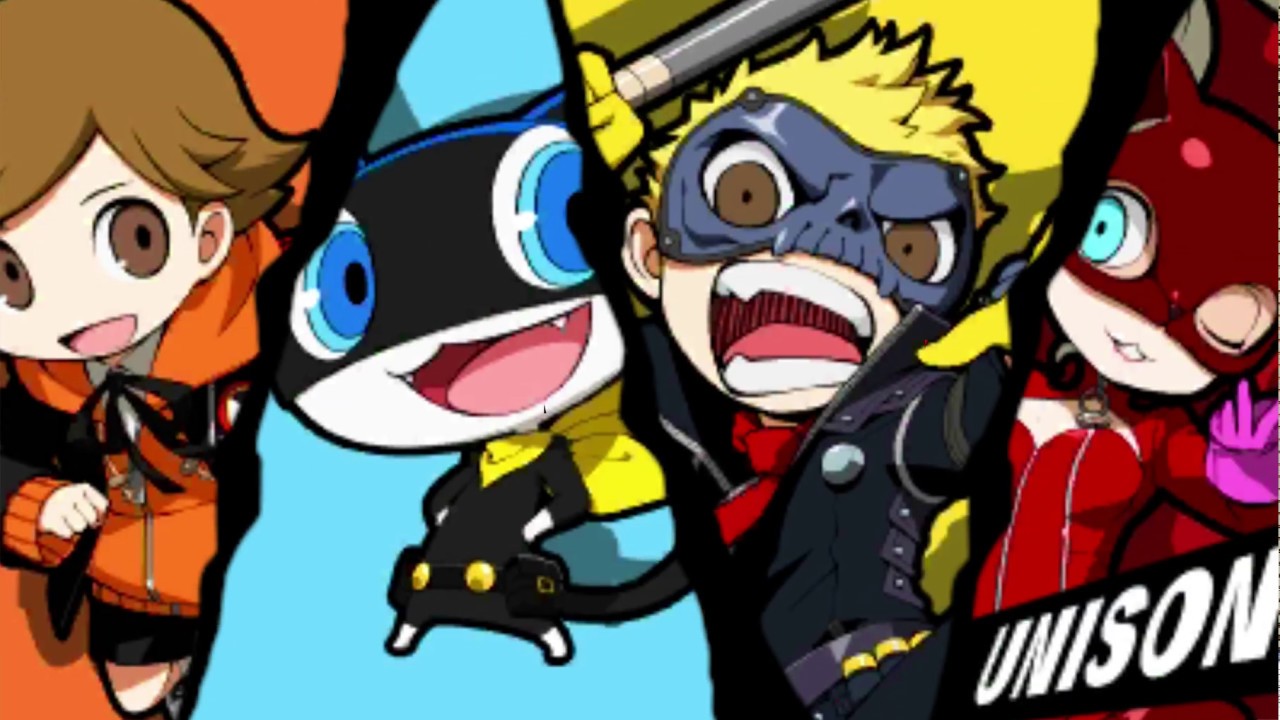 PERSONA Q2 HD Panther Morgana Ken and Ryuji Unison Skill - YouTube