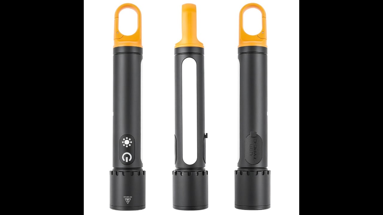 LED flashlight work light Type-C fast charging waterproof camping ...