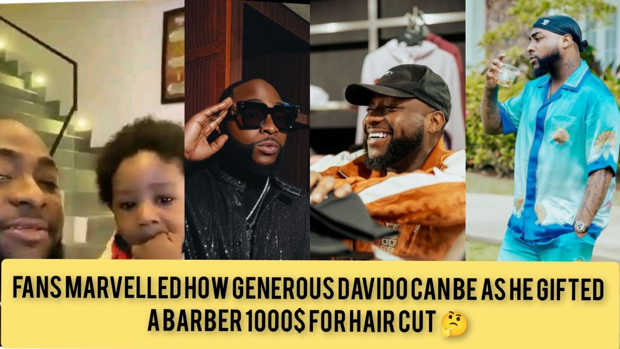 Fans Marvelled how generous Davido can be as he gifted his barber 1000 ...
