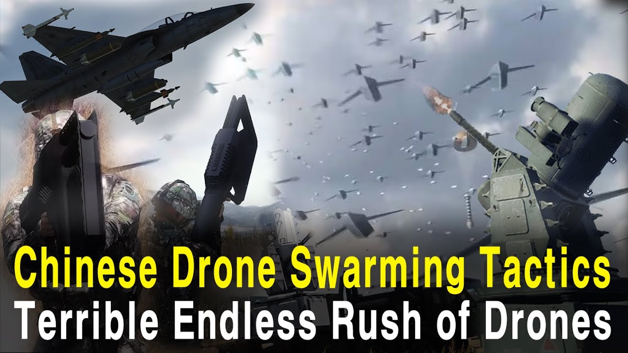 Chinese Drone Swarming Tactics! China and North Korea's horrific ...