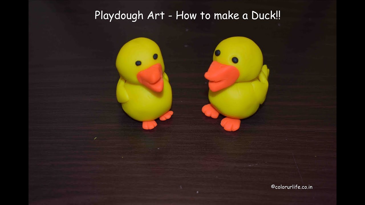 Playdough Art - How to make a Duck using Playdough - TUTORIAL - YouTube