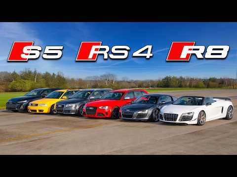 Ultimate Audi DRAG YARIŞI: V10 v V8 v Turbo V6