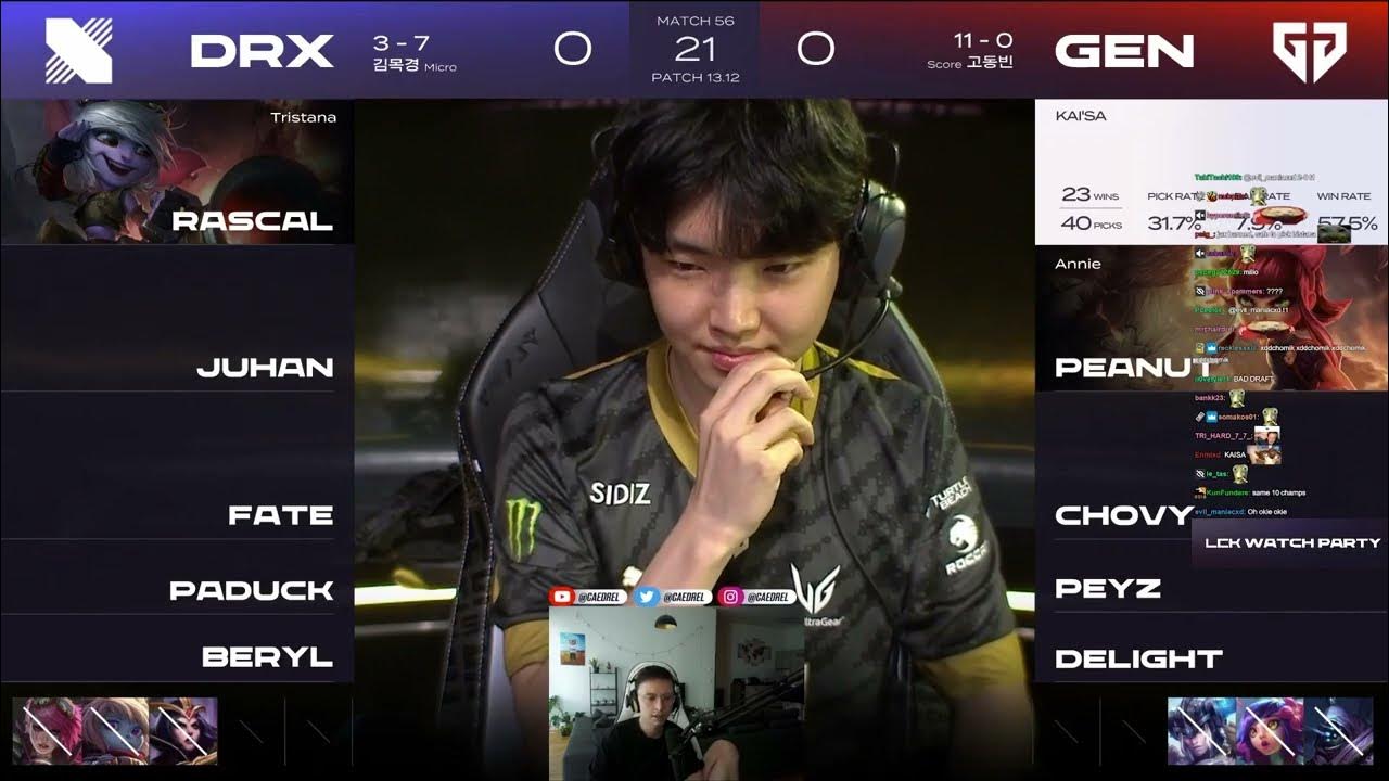 Caedrel (With Chat) FULL GAME🔴DRX VS GENG🔴 - YouTube