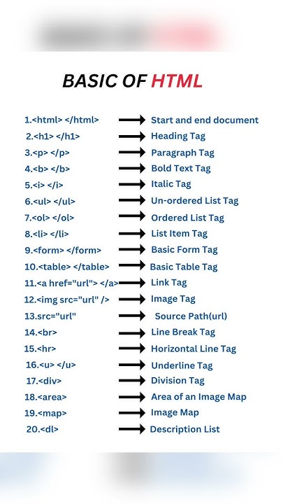 Basics Of Html Html Tags Coding Favicon Htmlcoding 50dayschallenge Htmltutorial Shorts