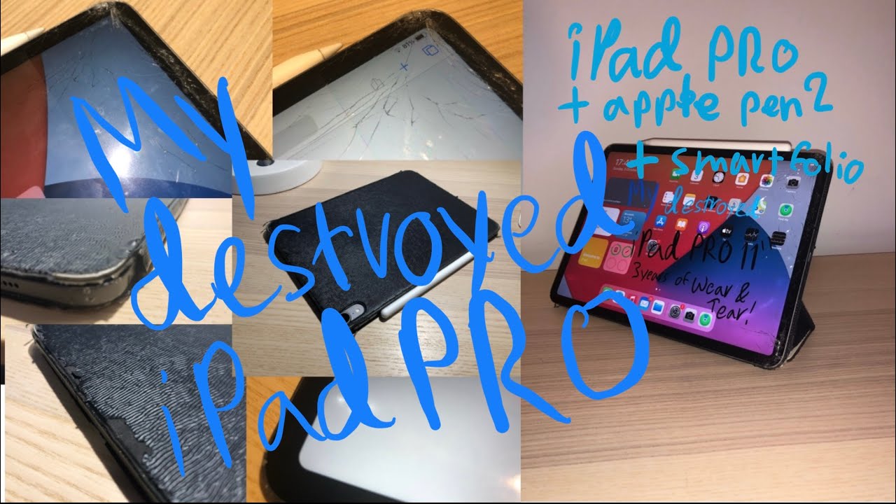 My destroyed iPad Pro & Smart Folio 80$& Apple Pencil 2 120$ - YouTube