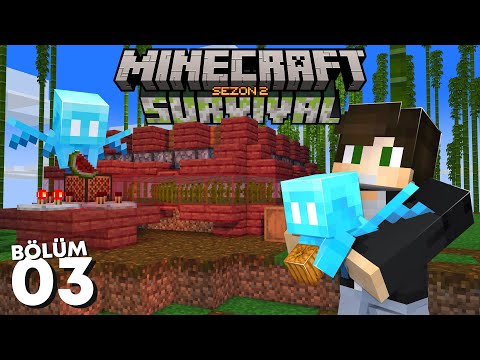 Allay Taktikli Karpuz ve Kabak Sistemi! - Minecraft Survival #3