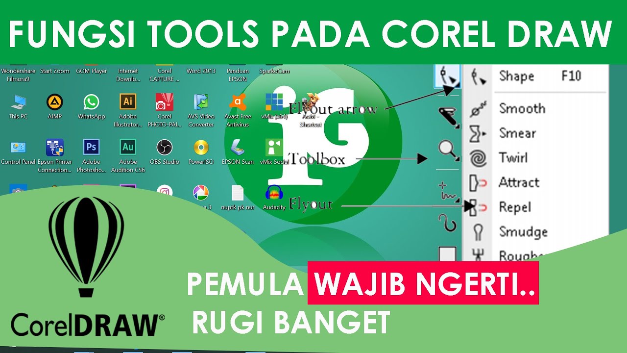 PENGENALAN TOOLS DASAR PADA CORELDRAW - DASAR DESAIN GRAFIS #1 - YouTube