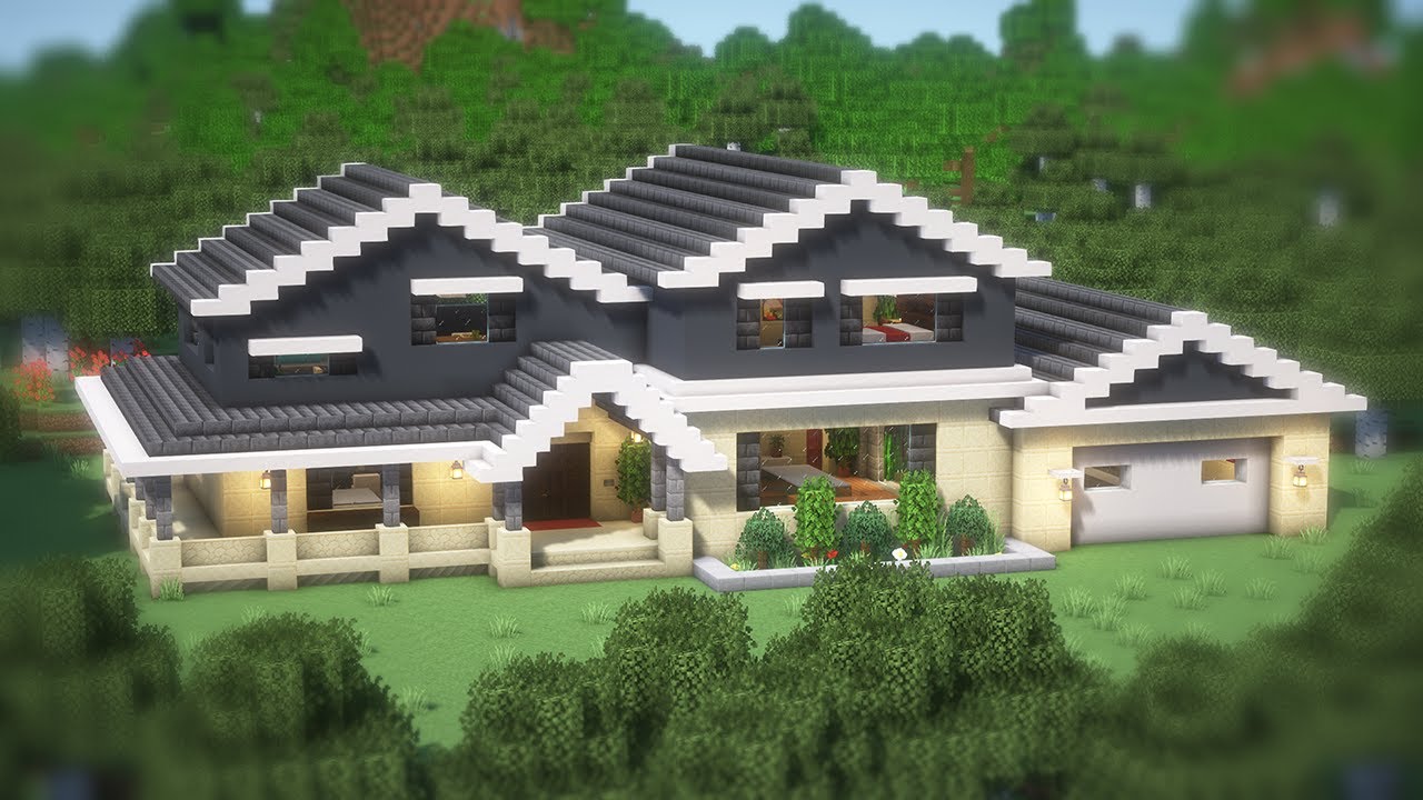 Minecraft: How To Build a Suburban House Tutorial(#10) | 마인크래프트 건축, 단독 ...