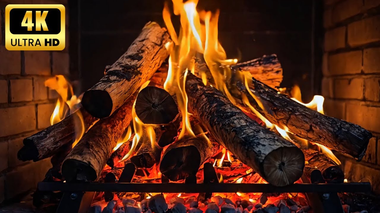 🔥 Fireplace 4K. Cozy Autumn Night V2 - YouTube