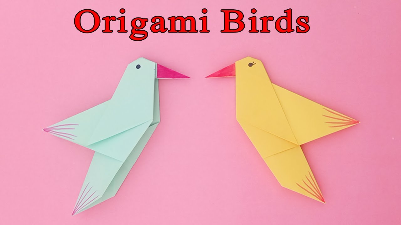 Easy way of making origami bird | origami paper bird easy step by step ...