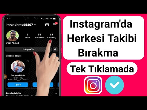 Tek Tıklamayla Instagram'da Herkesi Takibi Bırakma | Instagram'da Herkesi Takibi Bırak