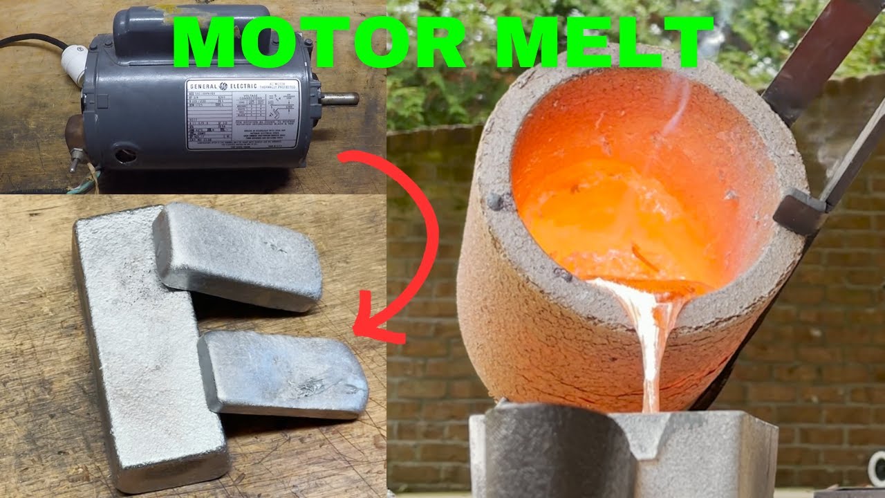 Motor Melt - Trash to Treasure - Aluminum Bars - ASMR Metal Melting ...