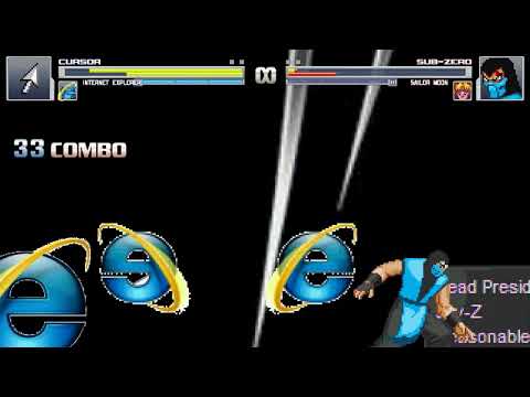 AN Mugen Request #1127: Cursor & Internet Explorer VS Sub-Zero & Sailor ...
