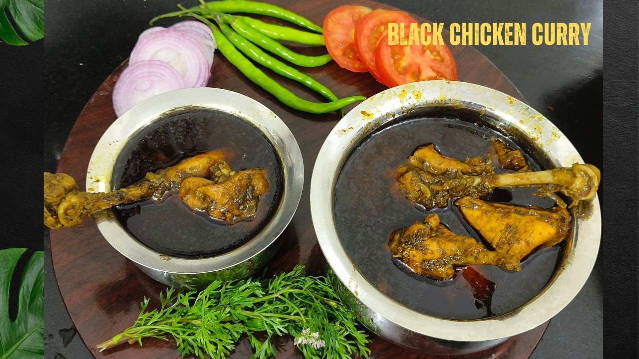 chicken curry recipe। black chicken। काला चिकन। काळा चिकन रस्सा गावरान ...