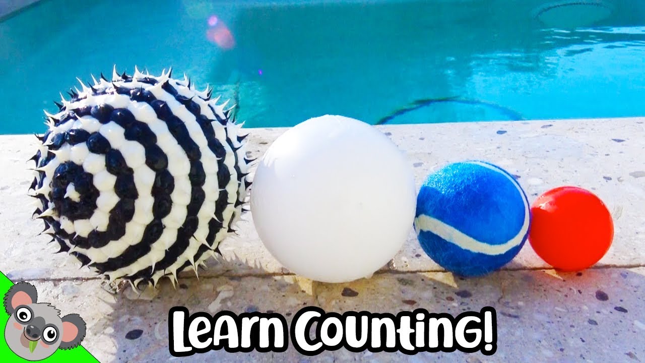 COUNTING Sports Balls 1-20! LEARNING NUMBERS with Kids Play by ...