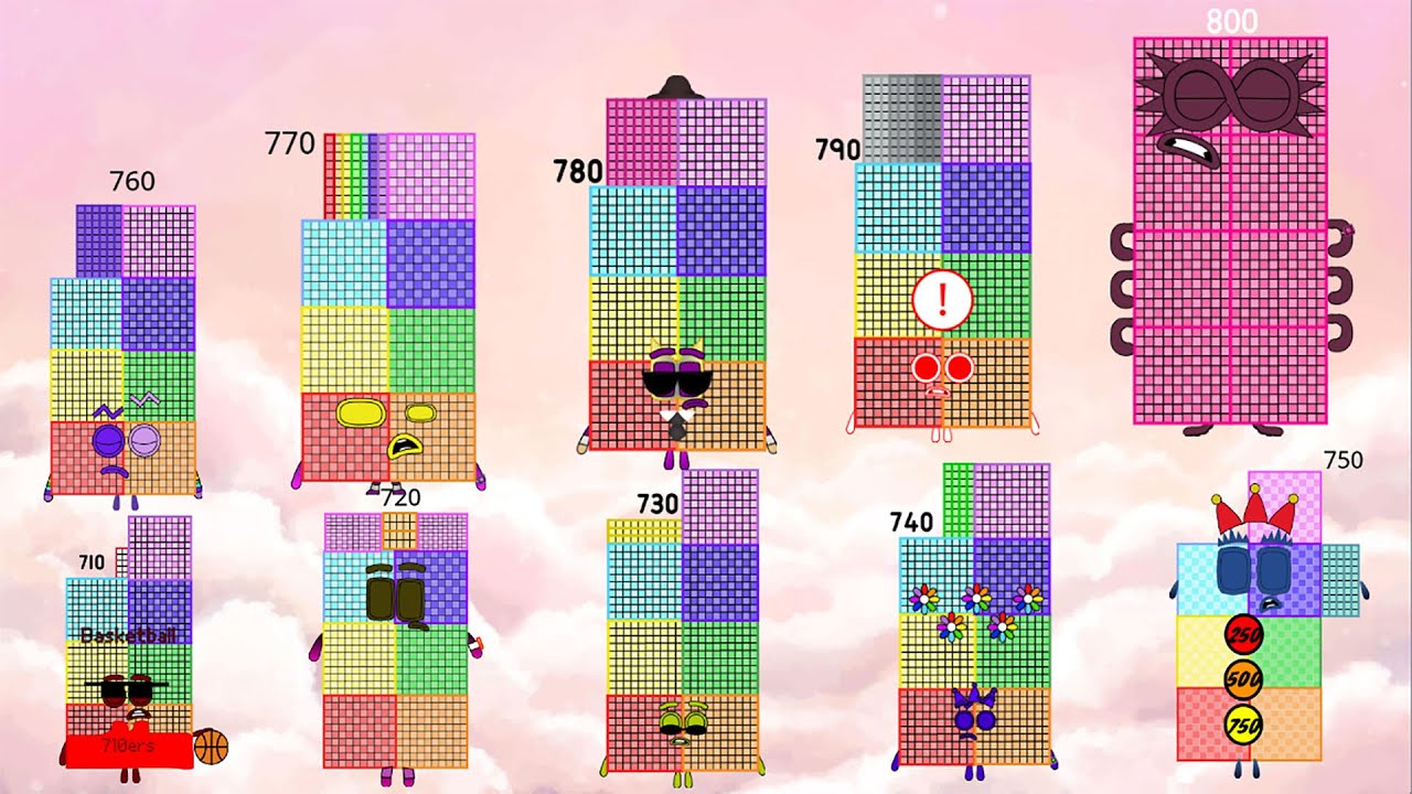 My Versions of numberblocks band 710 to 800 But Remake | Official - YouTube