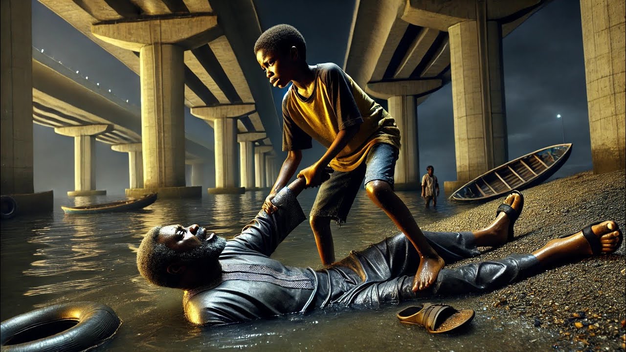 Poor orphan saves a drowning billionaire under the bridge. - YouTube