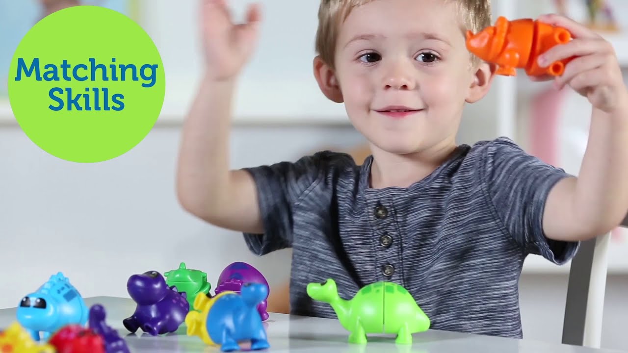 Snap n Learn™ Matching Dinos - YouTube