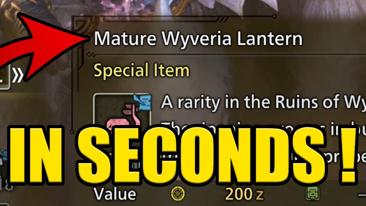 WHERE to FIND MATURE WYVERIA LANTERN in MONSTER HUNTER WILDS - YouTube