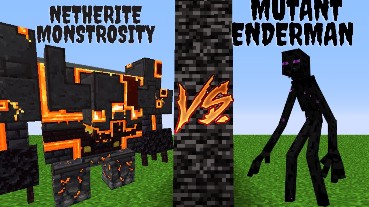 Netherite Monstrosity VS Mutant Enderman / Minecraft Mob Battle - YouTube