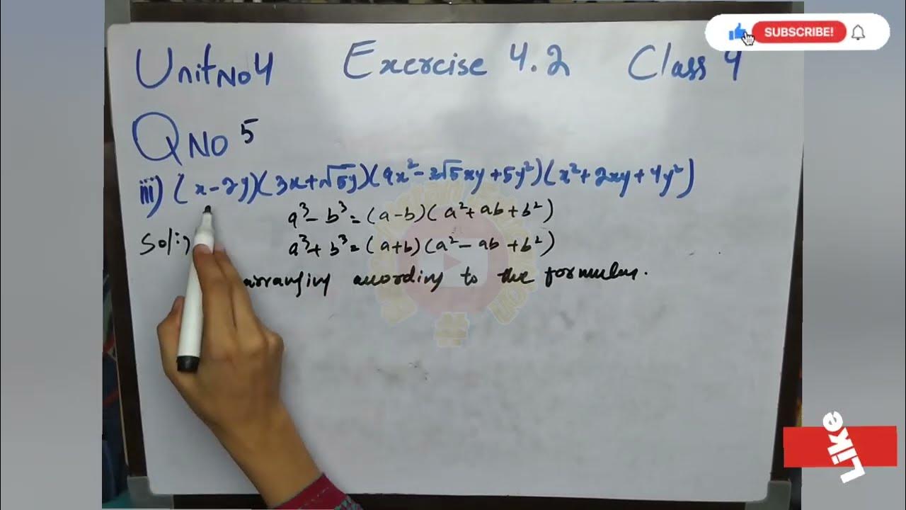 Q.no.5 Exercise 4.2 | a³+b³ | a³-b³ | Unit 4 Class 9 Math | Balochistan ...