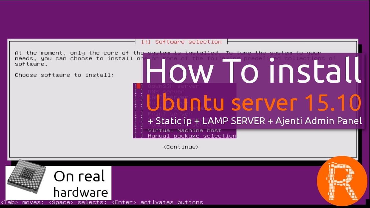 How To install Ubuntu server 15.10 + Static ip + LAMP SERVER + Ajenti ...