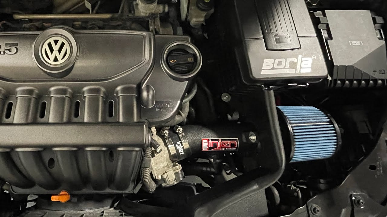 2013 VW Golf 2.5L With Injen Short Ram Intake - YouTube