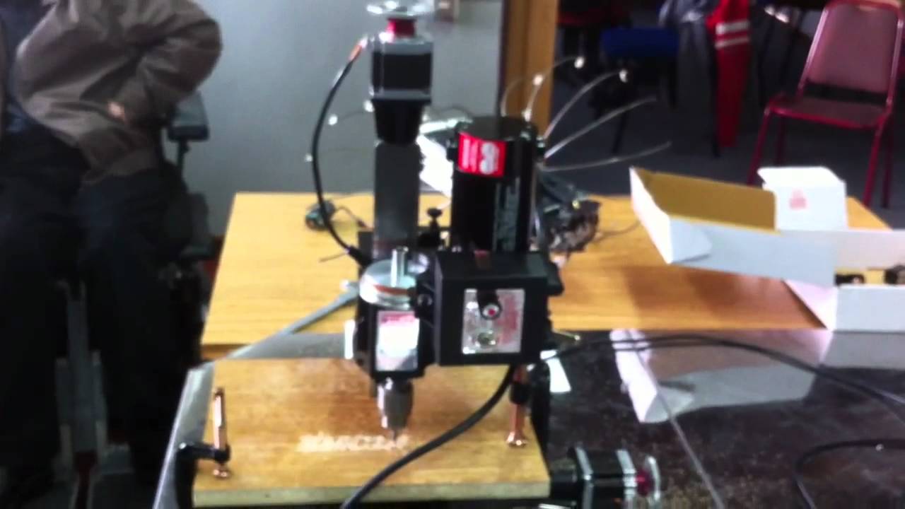 Our new shiny Sherline 8 Axis CNC milling machine first wor - YouTube