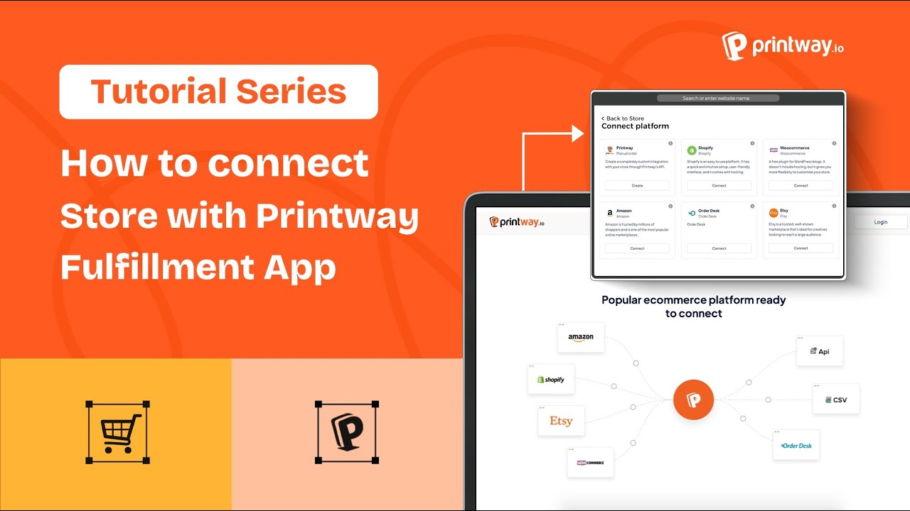 How to connect store with Printway Fulfillment App - YouTube
