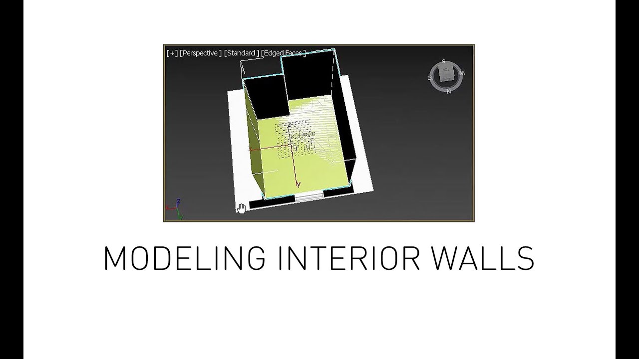 004 modeling interior walls with splines/3DsMax - YouTube