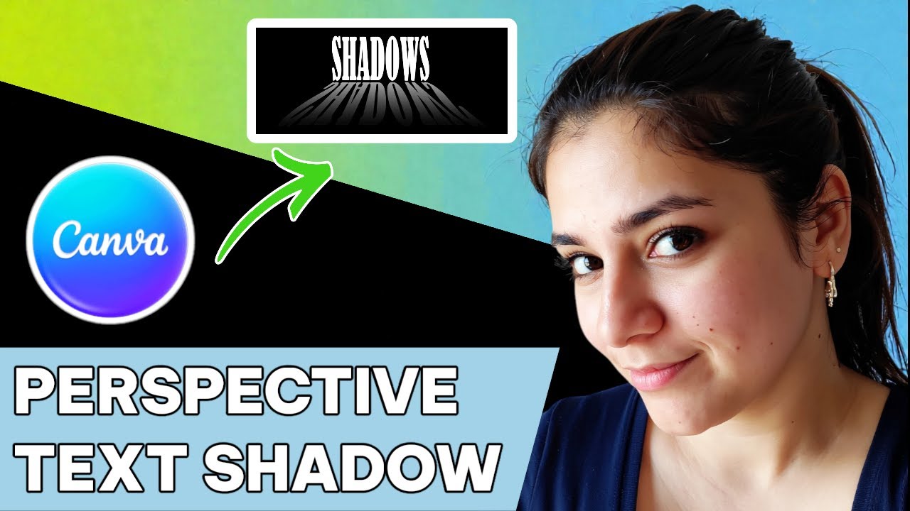 How to create perspective text shadow in Canva - YouTube