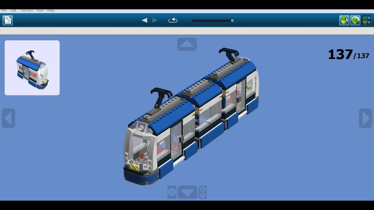 How to build the lego 8404 tram at the LDD - YouTube