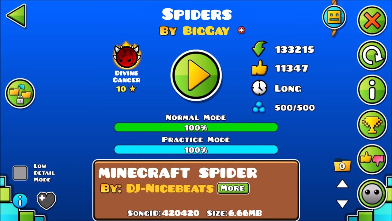 Geometry Dash - Spiders by Mayerosa - YouTube