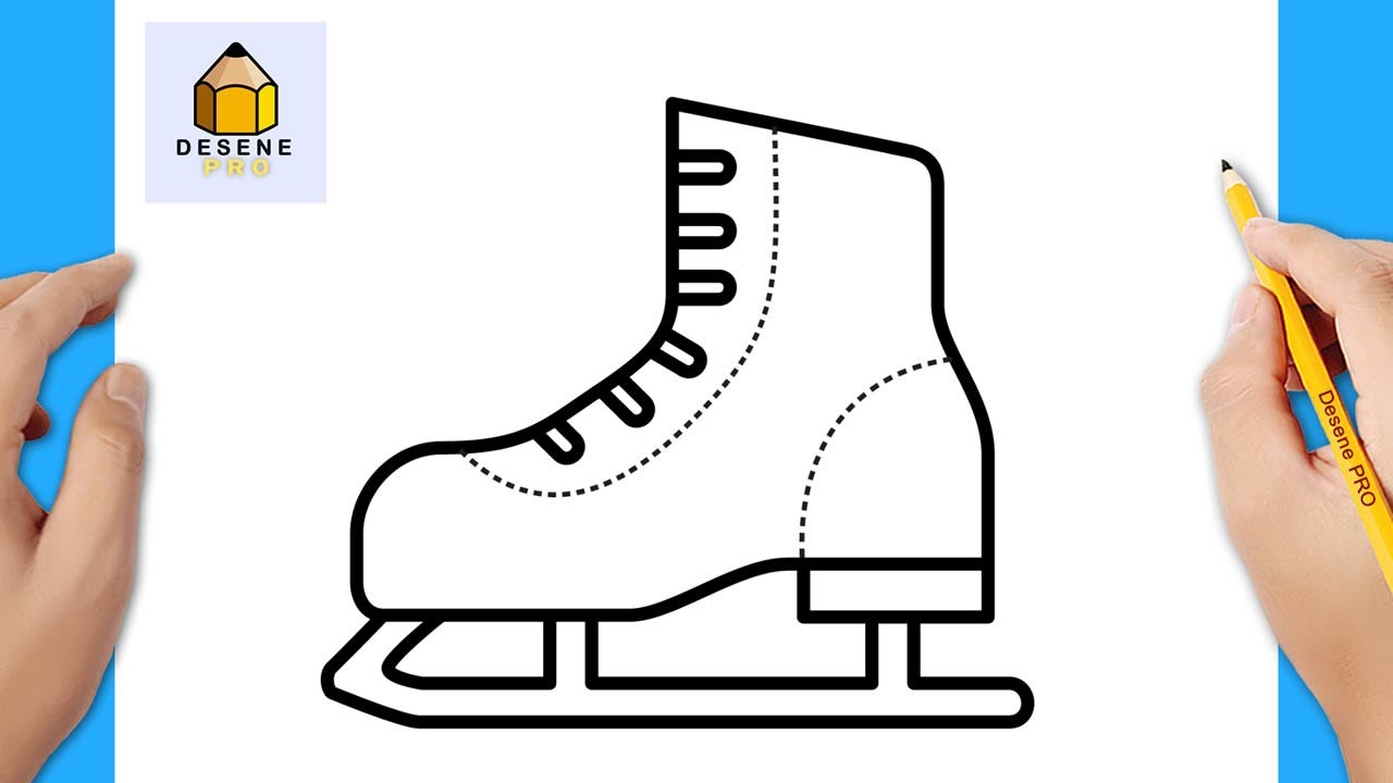 Cum se deseneaza o patina de gheata usor | Desene de Iarnă - YouTube