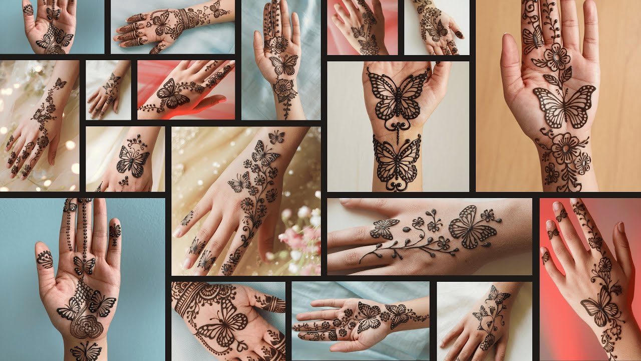 15 + Butterfly mehndi design | Most Simple and Unique for Front and ...