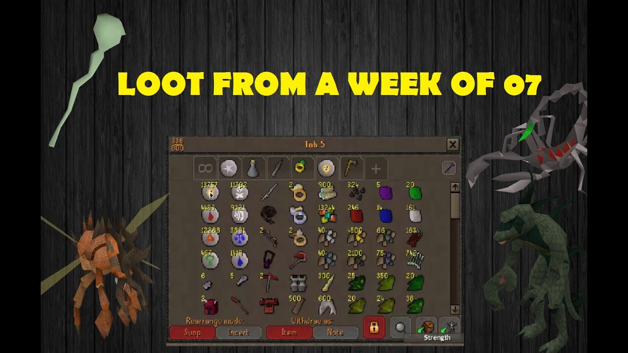 Loot From Playing Runescape 2007 For A week! - YouTube