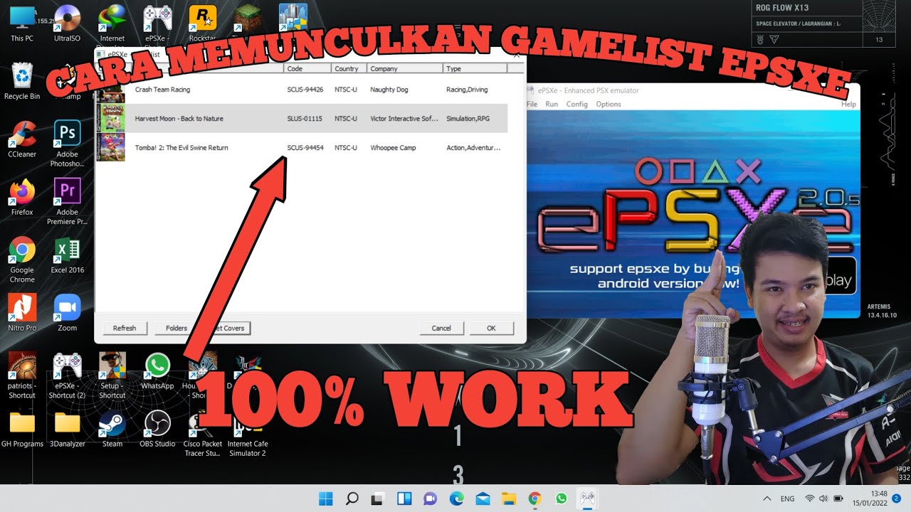 CARA MEMUNCULKAN DAFTAR GAME LIST DI ePSXe || ePSXe Tutorial - YouTube