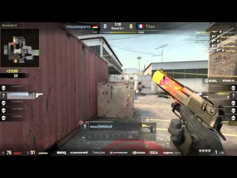 CS GO  Mouz NiKo Deagle ACE vs Titan on Cache!