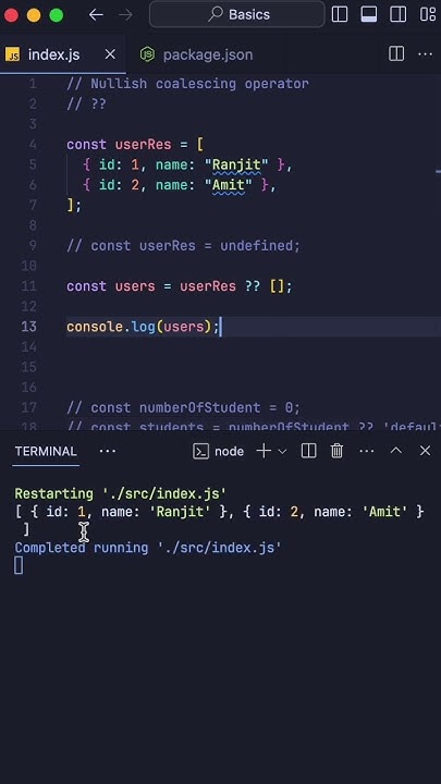 Nullish coalescing operator (??) #coding #programming #frontend #javascript #lesson #nodejs ...