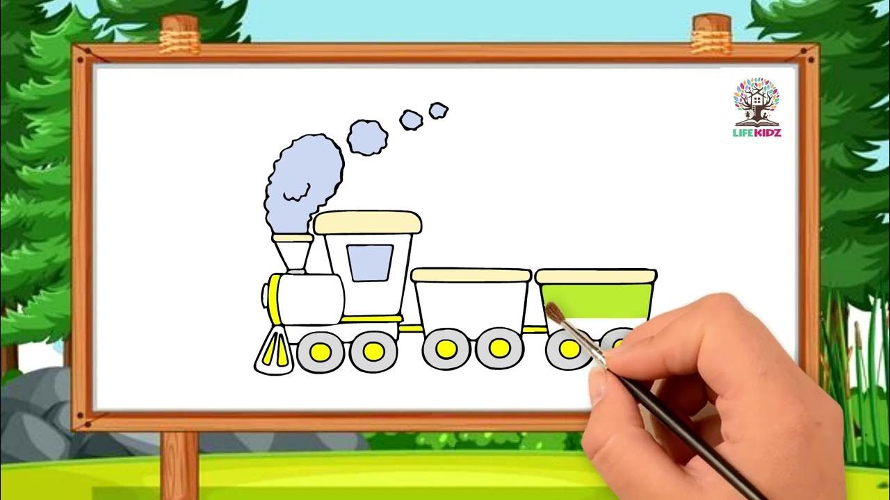🚂Drawing a Steam Train is Easy with our Step-by-Step tutorial! |Fun ...