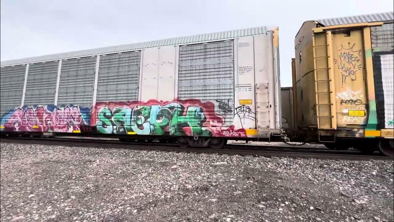 BNSF #7135 Leading & SB V-DENELP4-08A With Two Elephant Style Power Unit 9/10/23. - YouTube