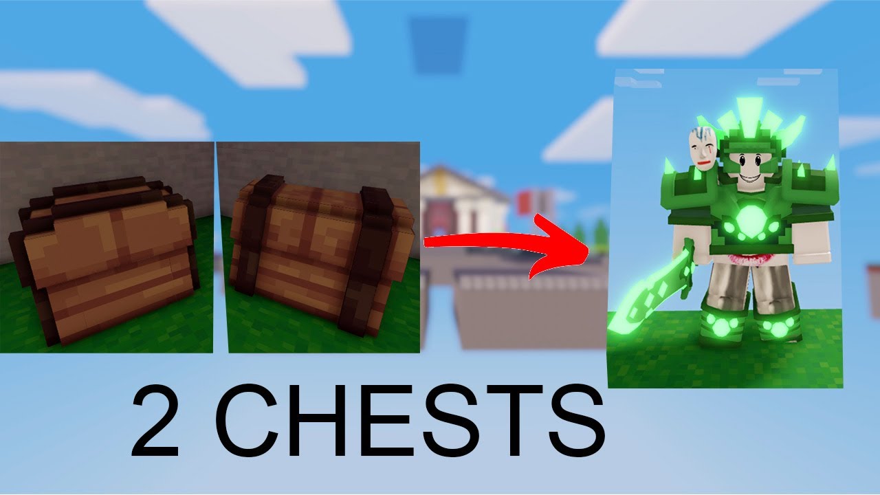 Full emerald armor and sword from 2 chests (Roblox Bedwars) - YouTube