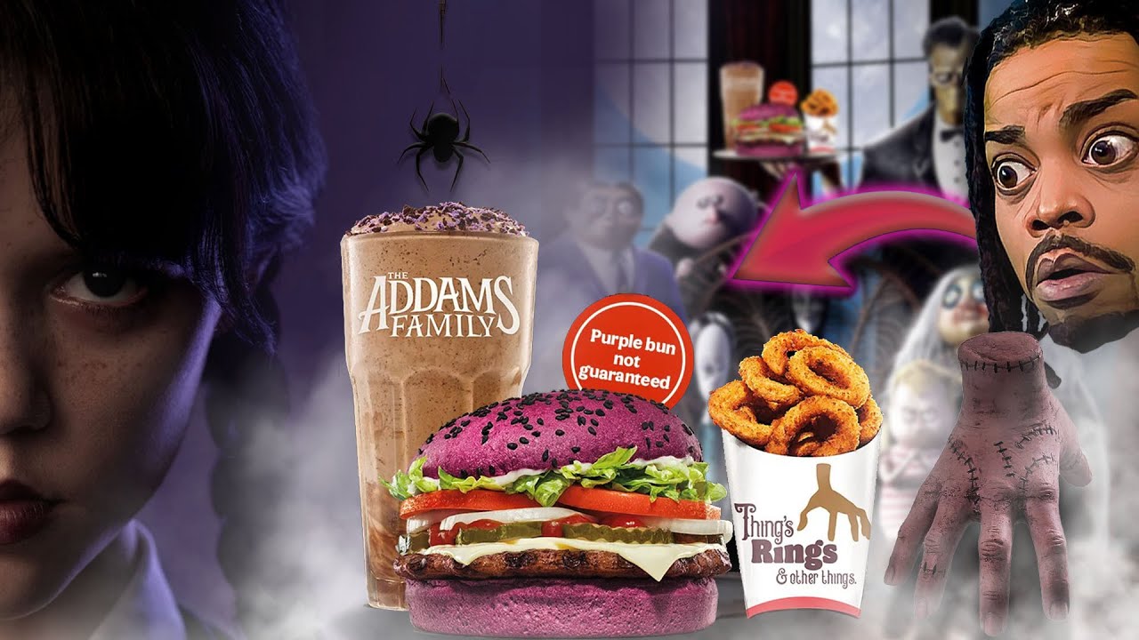 Mr. Brown Reviews Burger King Wednesday Addams Meal! 🍔👻#BurgerKing # ...